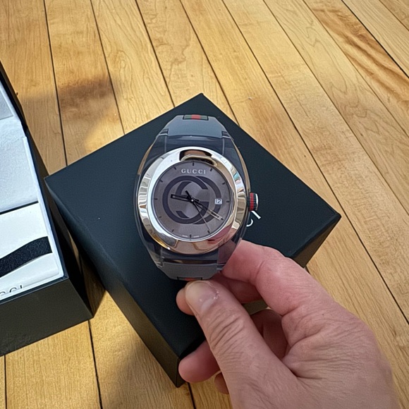 Gucci | Wearables | Gucci Black And Silver Smartwatch | Poshmark